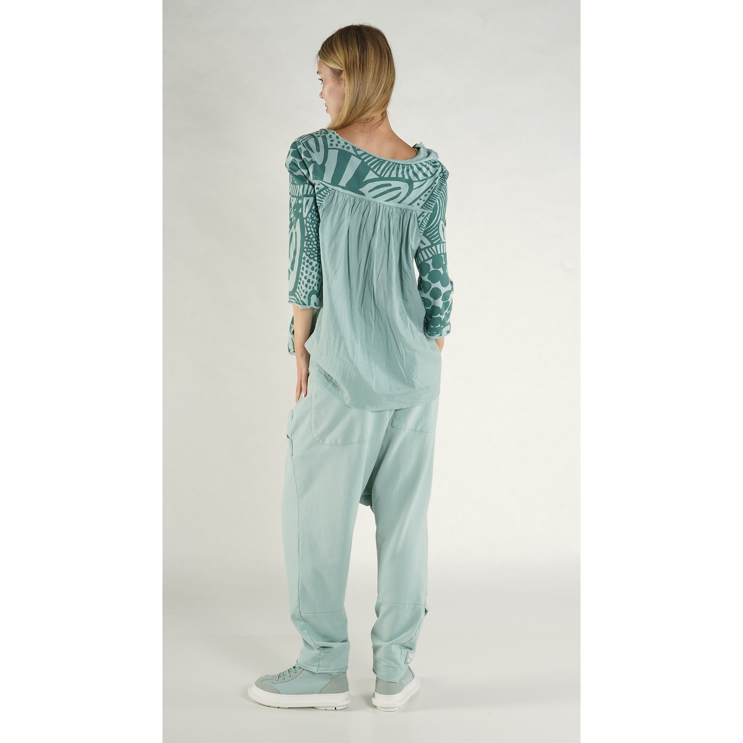 Rundholz BL a-line, french terry T-shirt with print Size XS Color grass ...